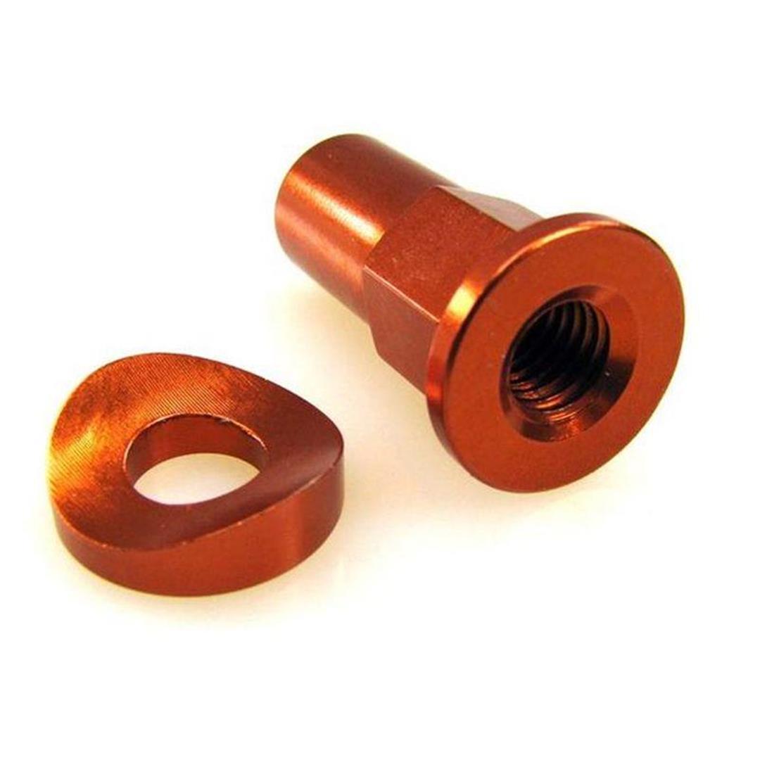 ZAP TechniX Mutter & Scheibe f. Reifenhalter Alu orange - Motocross Shop Mister-MX